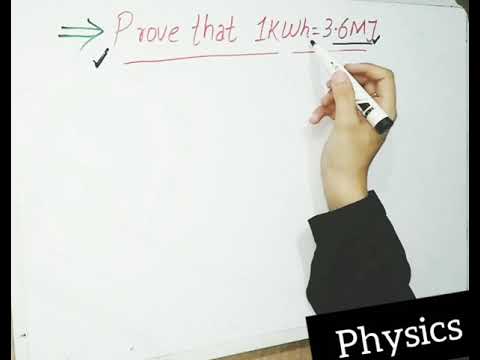 Prove that 1KWH=3.6MJ//Commercial unit of work and energy//Physics (Chapter no 04) FSC Part-1