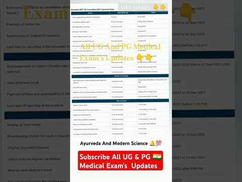 #pg neet 👇#2024#mbbs #md #ms #pg#doctor#medical#updates #shorts#medical#video ⚕️✅