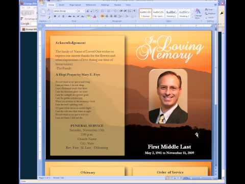 Free Funeral Program Templates