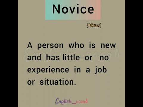 Meaning of " Novice " #shorts