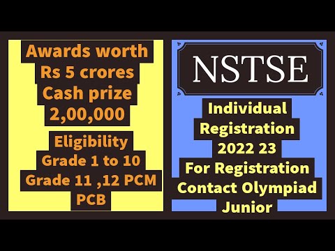 NSTSE Individual Registration kaise karen 2022-23 #nstse #Olympiadexam