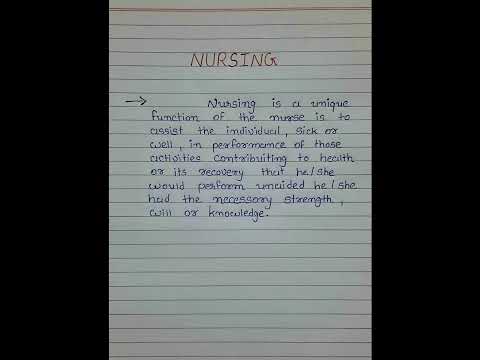 NURSING DEFINITION 🤩
