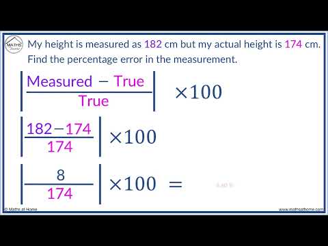How to Calculate Percentage Error