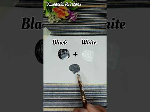 how to make gray colour | color mixing #shorts #youtuber #viral #art #video #satisfying #mix #colors