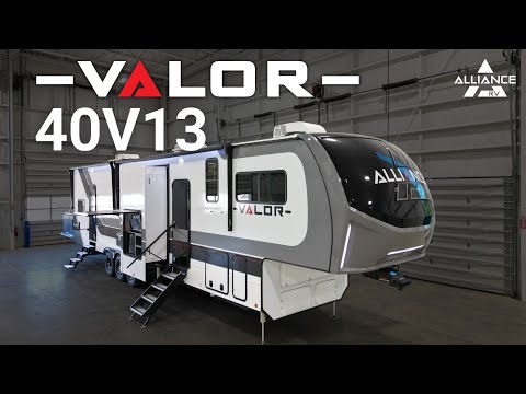 2025 Valor 40V13 – 44'6", 14,988 lbs | 13' Garage, Bath & a Half, King Bed Slide
