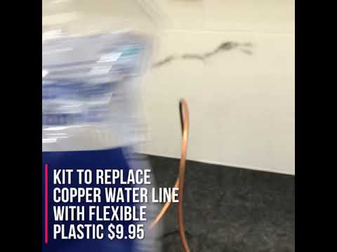 Replace your older copper water line with plastic line with this kit