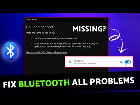 Fix Bluetooth On/Off Button Missing in Windows 11/10 | Bluetooth Not Working on PC or Laptop