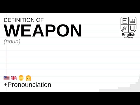 WEAPON meaning, definition & pronunciation | What is WEAPON? | How to say WEAPON