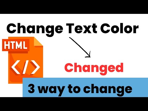 How to change text color in HTML 2025