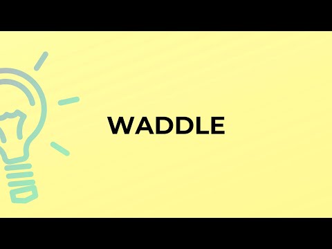What is the meaning of the word WADDLE?