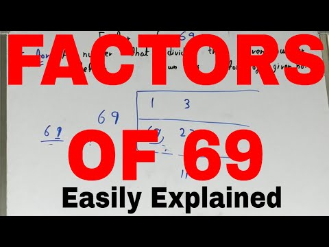 Factor of 69|How to find factor of 69|Find all the factors of 69|Find the factor pairs of 69