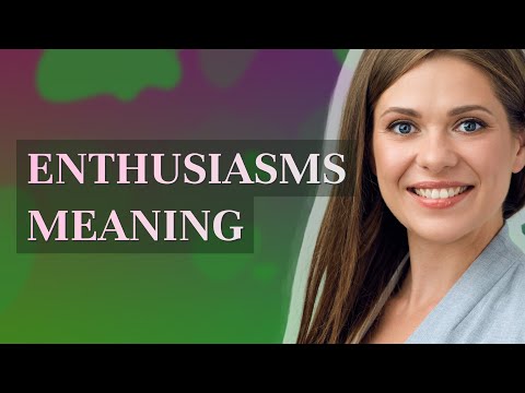 Enthusiasms | meaning of Enthusiasms