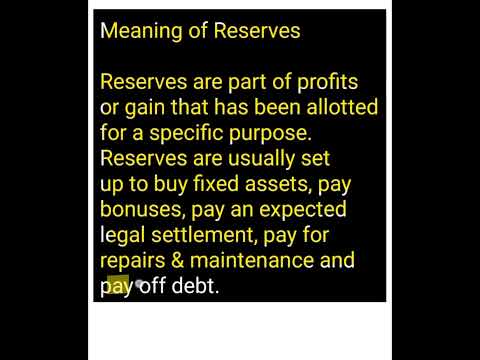 meaning of reserve#shorts #accounts #class11 #commerce