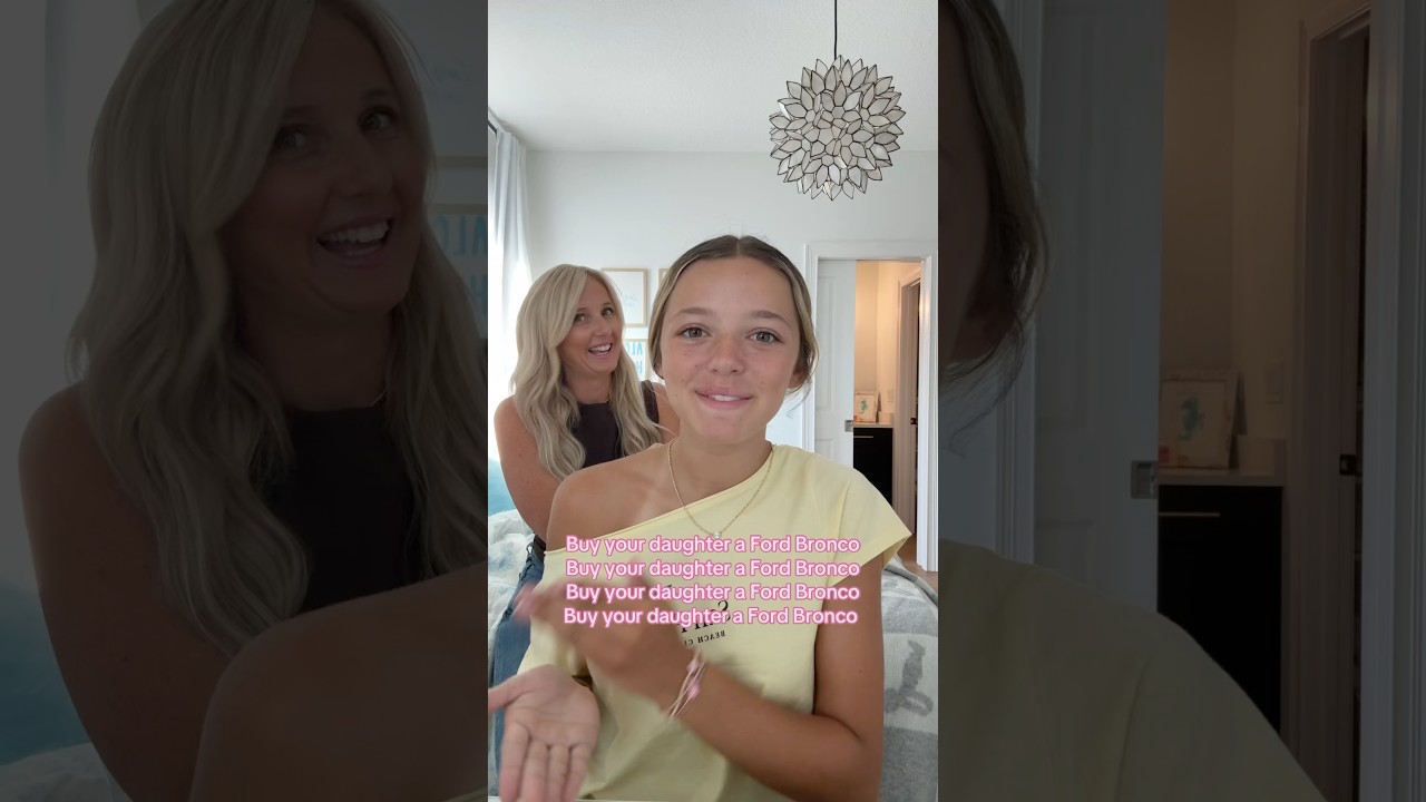 Did you guys hear that!? 🤣🚙💕#fyp #viral #momandaughter #mom #daughter #teen #preppy #fyp #ootd