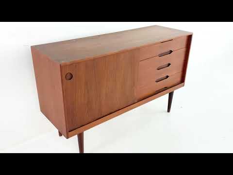 Fredrik Kayser for Gustav Bahus Mid Century Petite Danish Teak Credenza