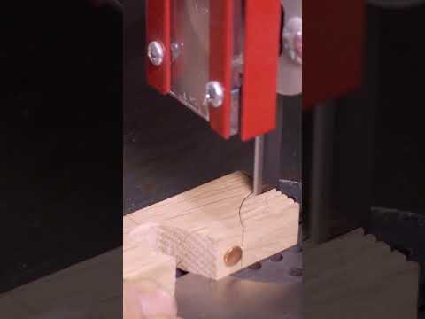 How to cut sharp curves with a wide bandsaw blade (relief cuts) #woodworking #bandsaw