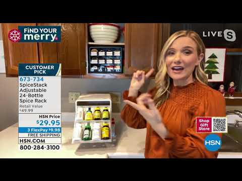 SpiceStack Adjustable 24Bottle Spice Rack