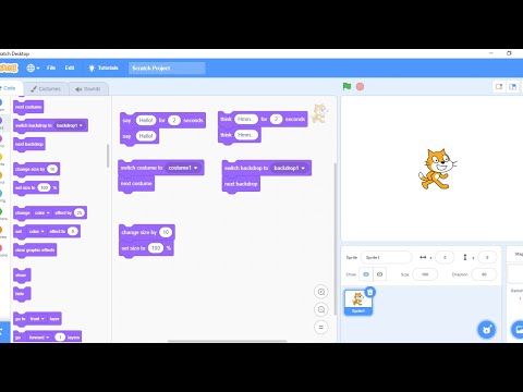 How to use Looks block in Scratch Programming