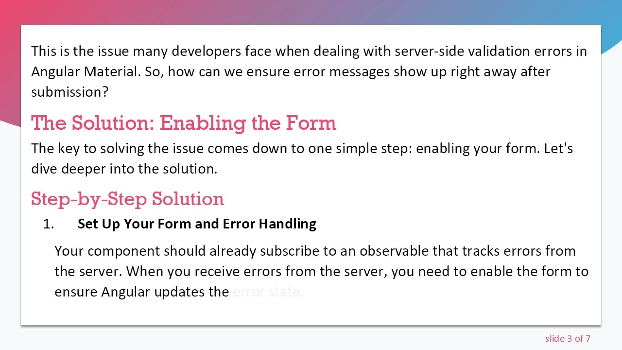 Handling Server-Side Errors Effectively with Angular Material