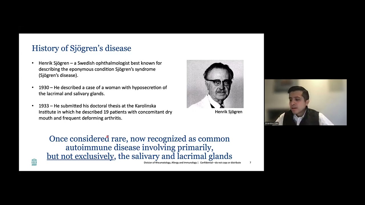 Blum Center Program: Sjögren’s Disease or Sjögren’s Diseases - Why One Size Doesn’t Fit All