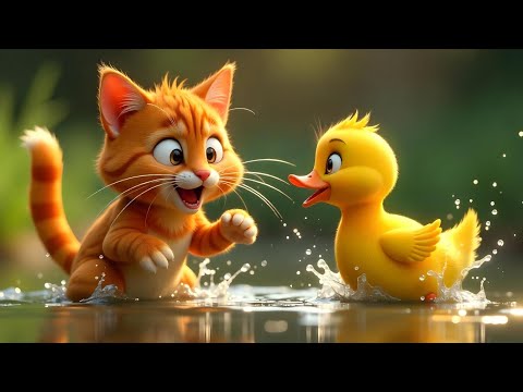 🦆 Ducky Waddles to the Shore | Nursery Rhyme for Kids | Fun Kids Songs & Poems 🐤🛁 ( Loop )