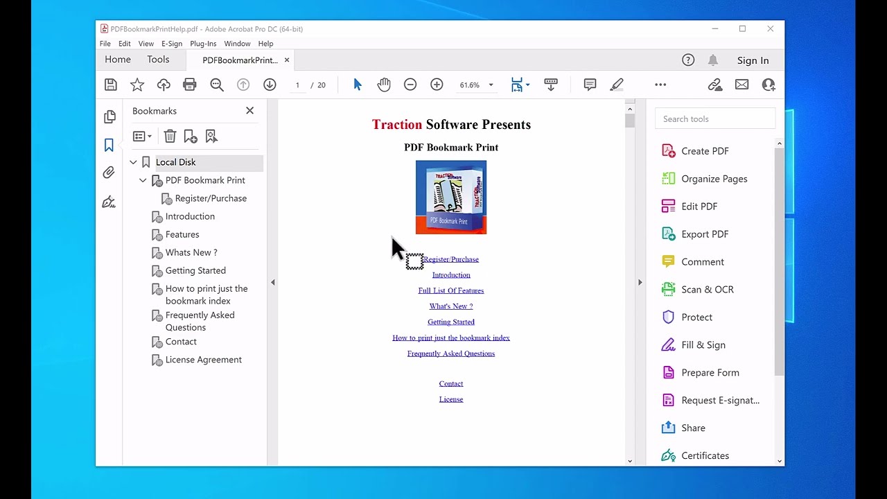 How to Create and Print a PDF Index From a PDF