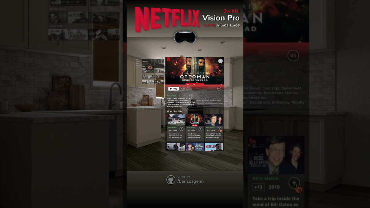 Vision Pro App GitHub source #visionos #xros #swiftui