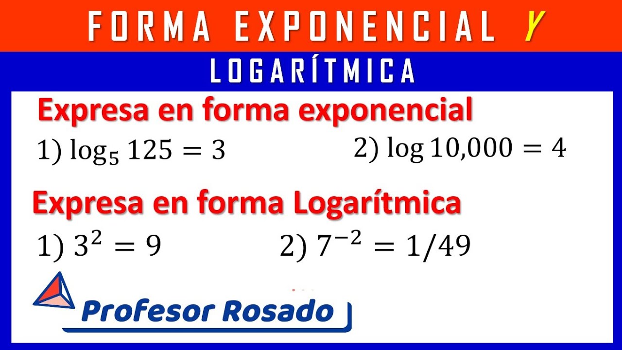 ¿Cómo expresar cada logaritmo en forma exponencial? – LIB ASK