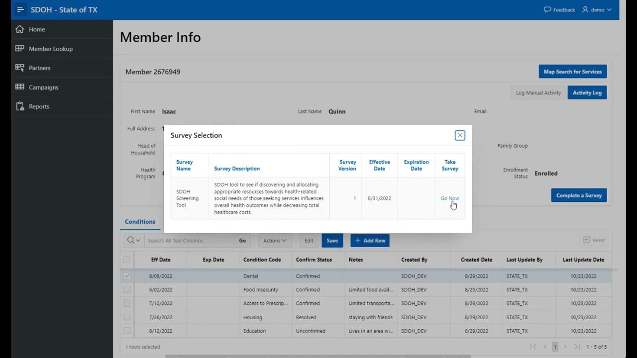 SDOH Solutions Pathways Platform Intro. Create SDOH Surveys and identify critical needs