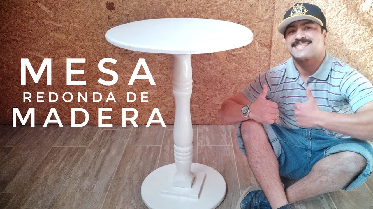 Mesa redonda de madera