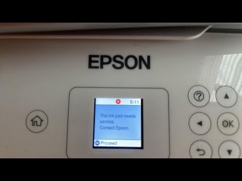 How to reset Epson ET2720, ET2726 Error E-11 code "the ink pad needs service contact epson"
