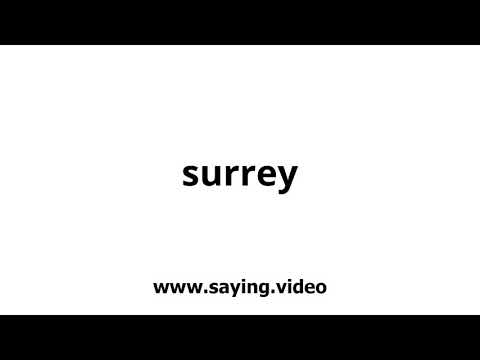 How to say surrey in English