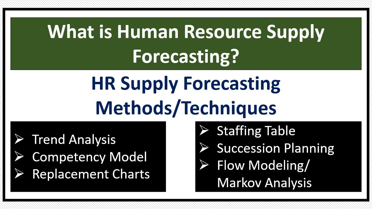 What is Human Resource(HR) Supply Forecasting? HR Supply Forecasting Techniques/Methods