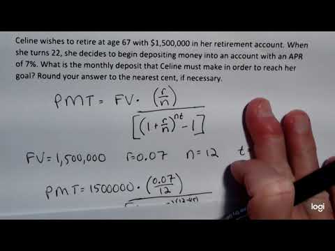 Finding Monthly Payment for an Annuity