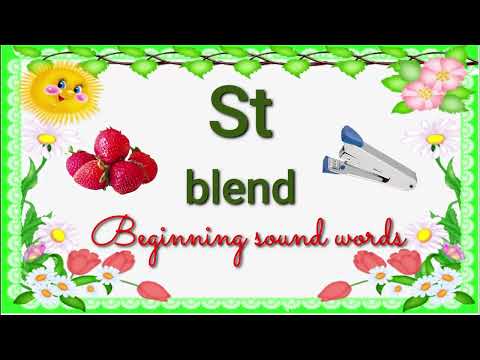 St blend - Beginning sound words
