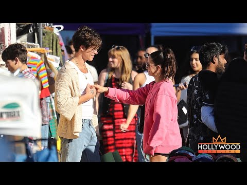 Shawn Mendes and Jocelyne Miranda at Farmers Market in Los Angeles