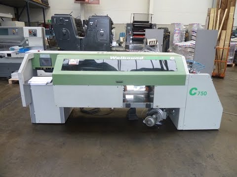 used 1 clamp perfect binding machine for sale Welbound C750 Gab Supplies Ltd 2004