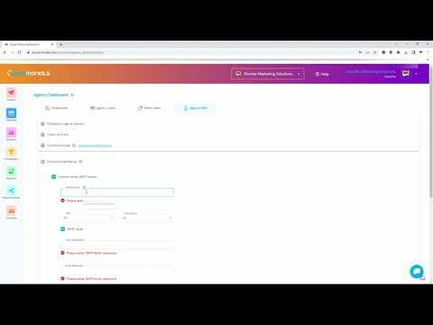 Sociamonials email SMTP connection for Gmail