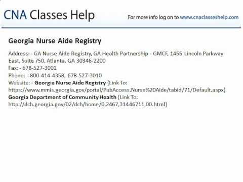Georgia Nurse Aide Registry