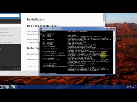 Python Beginner Tutorial - PIP (package management system) installation on windows 7
