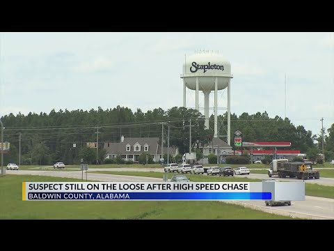 High speed BCSO motorcycle chase ends with wrecked patrol unit, suspect on the run
