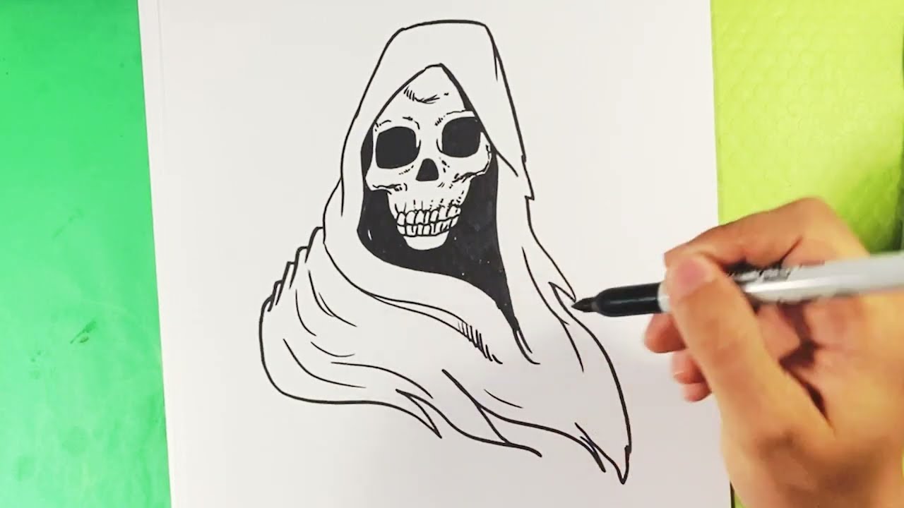 EASY How to Draw DEATH