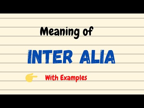 Daily vocabulary | Inter alia Meaning | Vocabgram