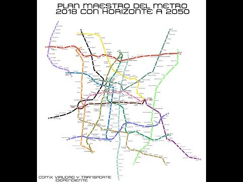 Plan maestro del metro CDMX 2018 Horizonte 2050 [Fan made]