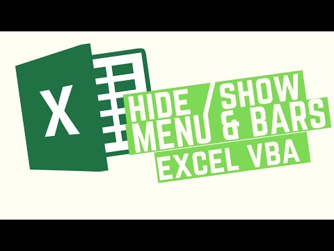 Automatically Hide Excel Menus, Bars, Etc Upon Opening using Excel VBA Code to Look Like an App