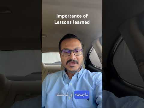Lessons learned in project management