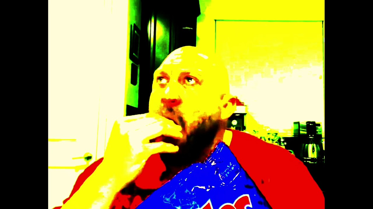 man eating chips earrape
