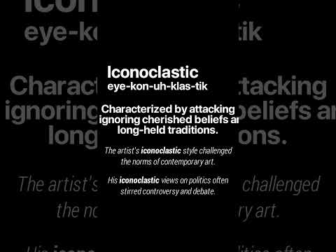 Word of the Day: ICONOCLASTIC - Meaning & Examples 📚 #interesting #vocabulary #englishvocabulary