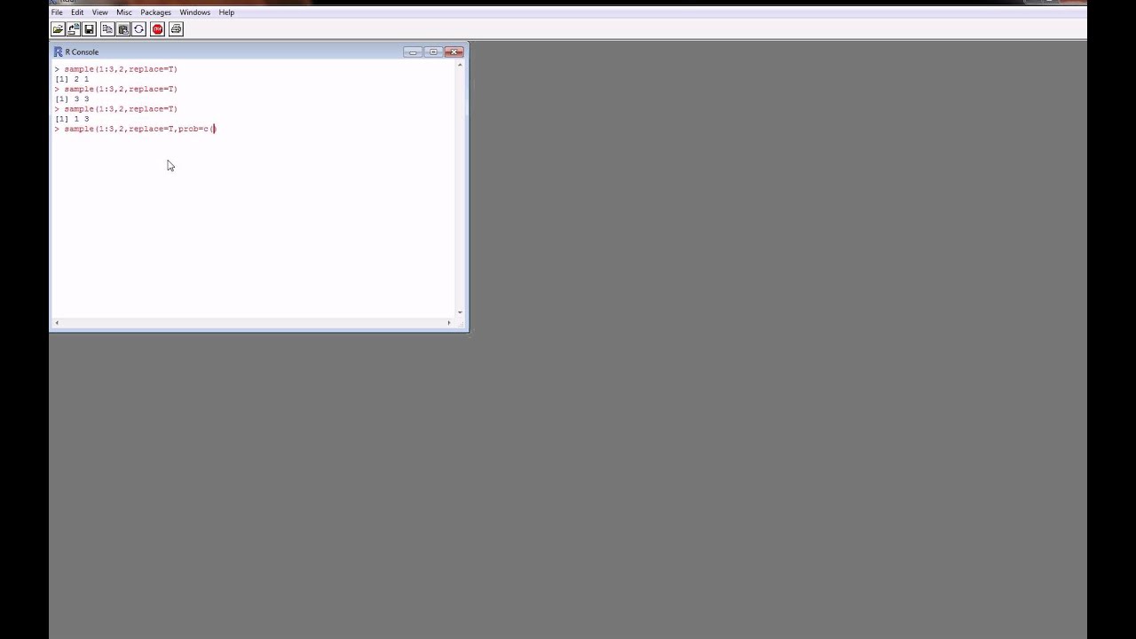 R Statistics - Sampling function