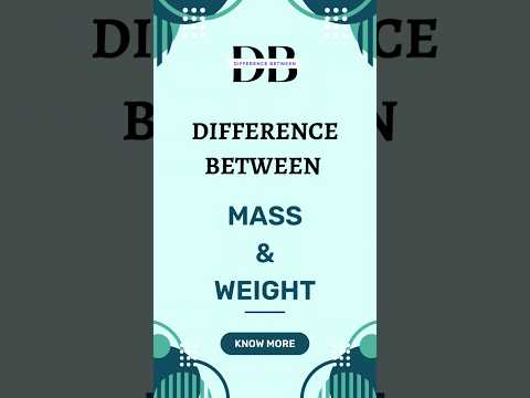Difference Between Mass and Weight | The Key to Understanding: Distinguishing Mass from Weight